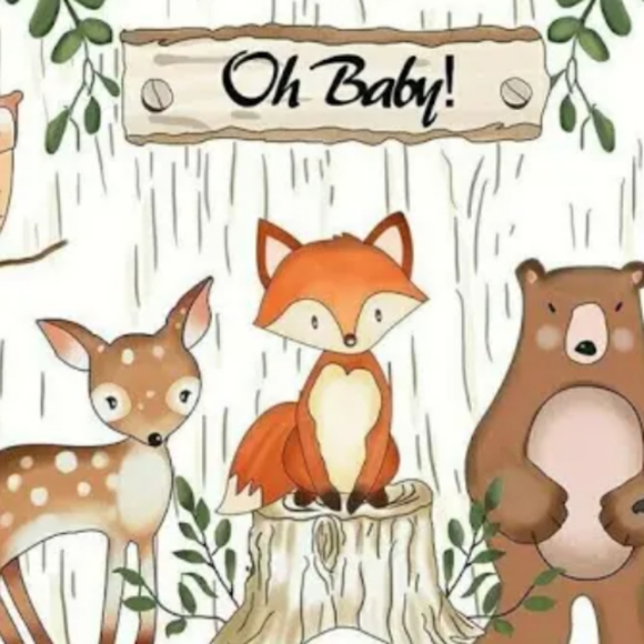 Oh Baby by Motherhood | Party Supplies | New Oh Baby Woodland Backdrop ...